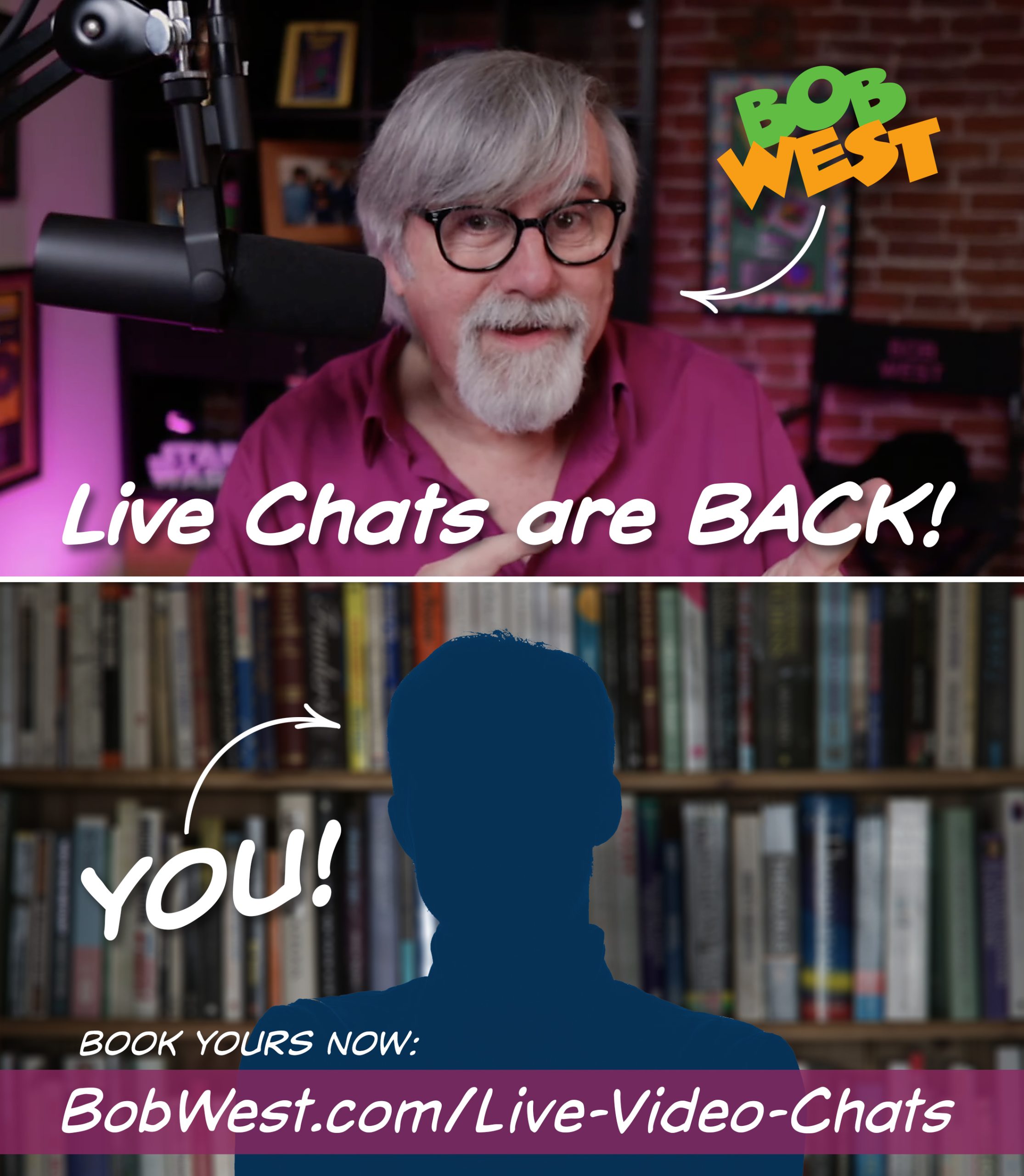 Live Personal Video Chats with Bob West - Bob West – Voice Actor